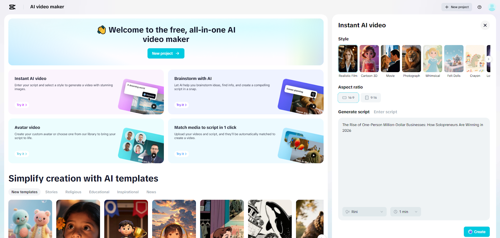 Edit Zero Footage by Using the AI Video Maker for Auto-Scenes - What is ...